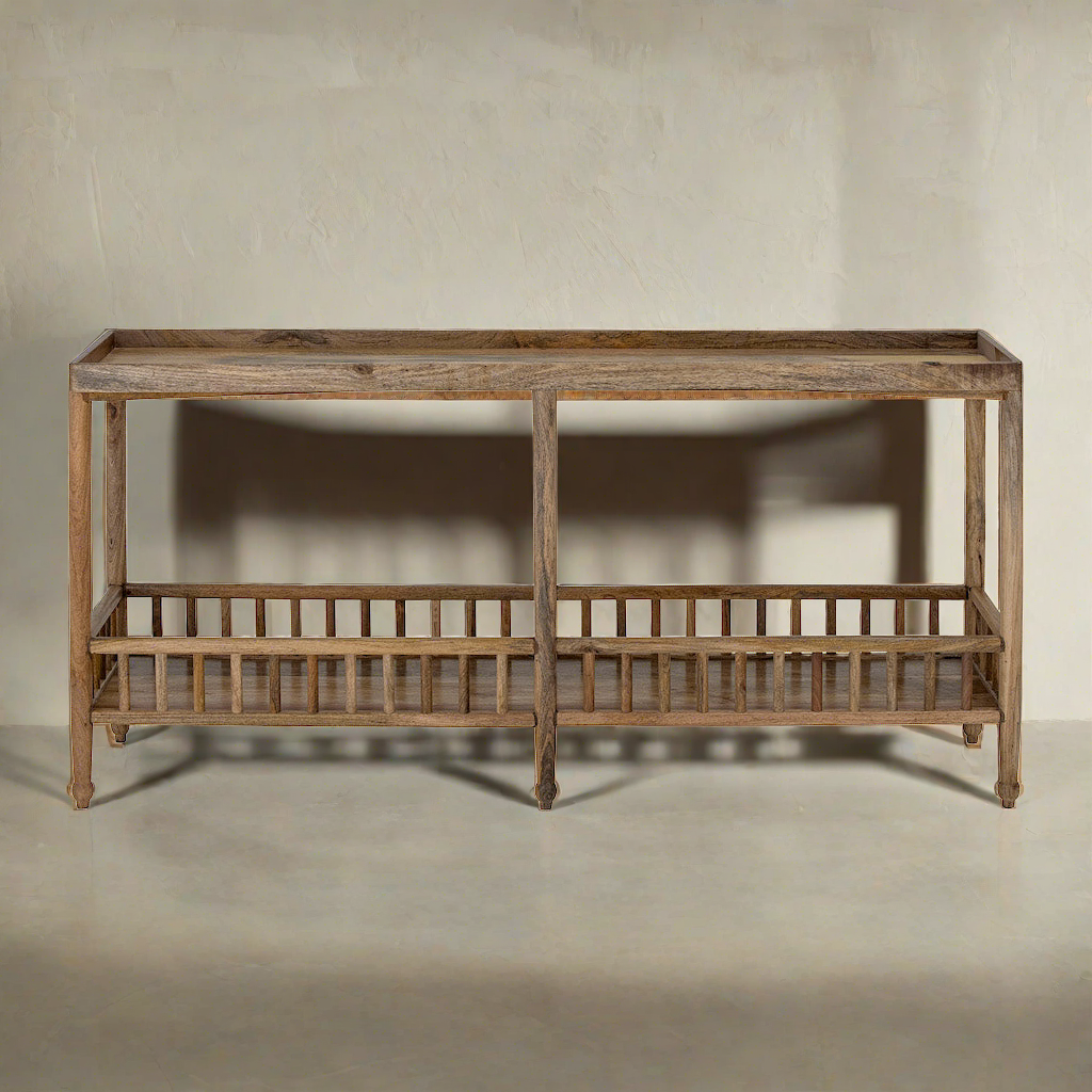 Mango Wood Gallery Console Table – Cowshed Interiors