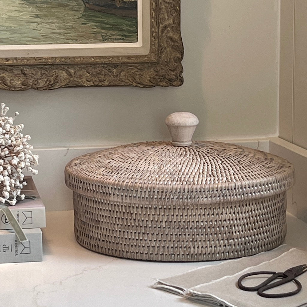 Rattan Round Box With Lid – Cowshed Interiors