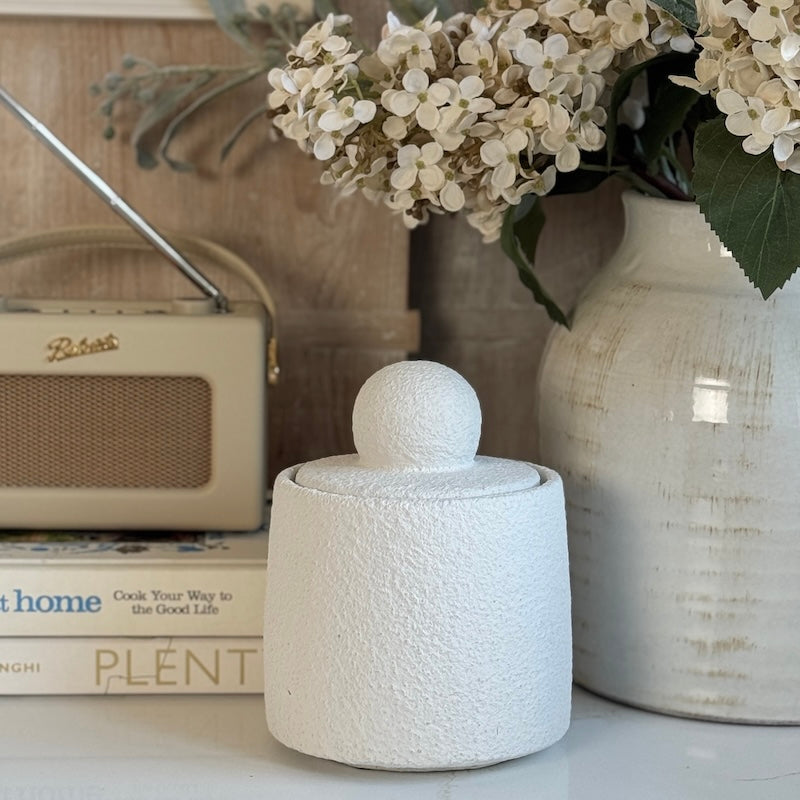 Small Textured Bobble Jar with Lid – Cowshed Interiors