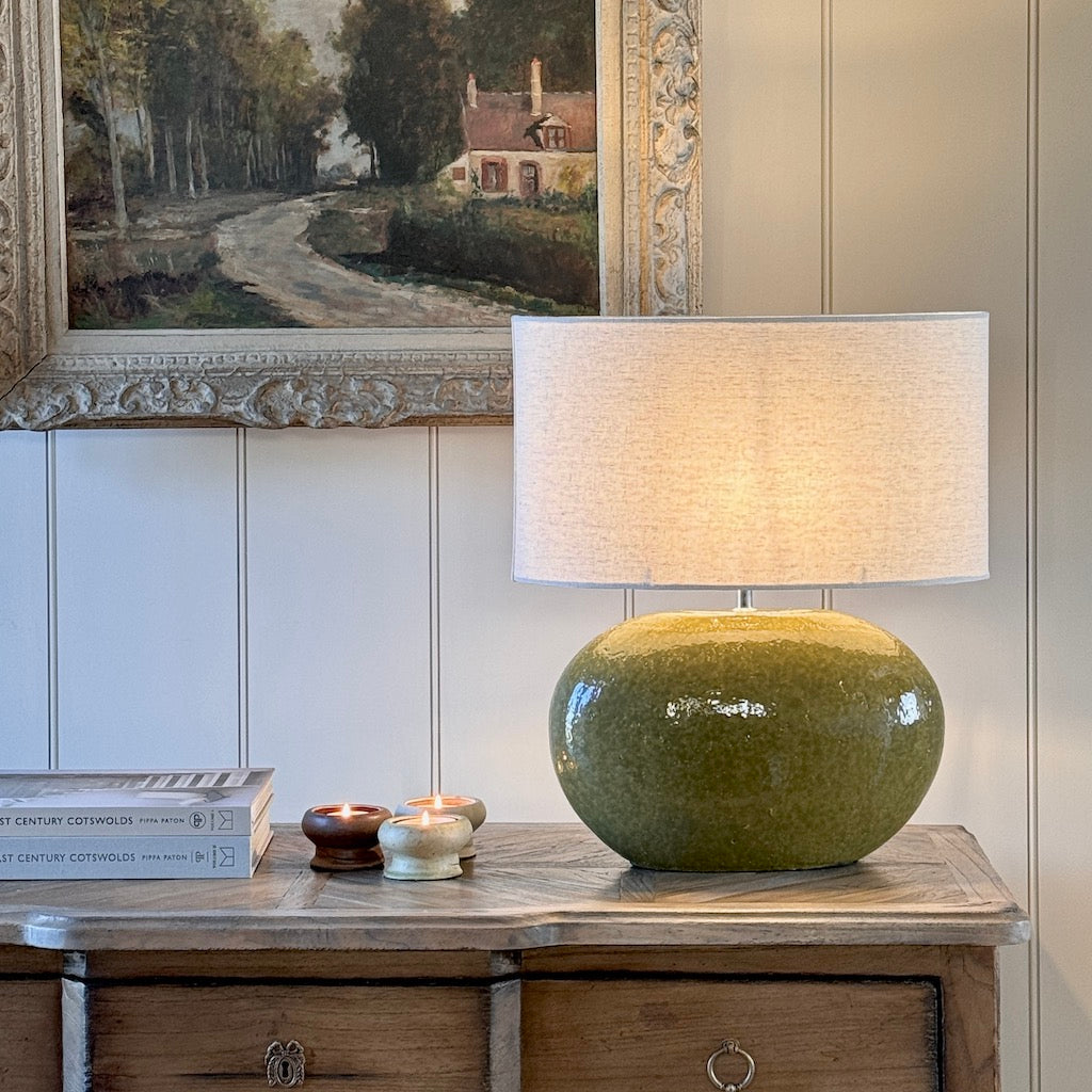 Oval Olive Table Lamp – Cowshed Interiors